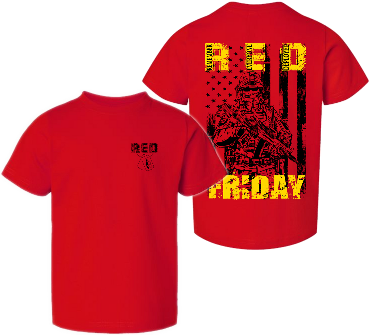 Red Friday Remember Everyone Deployed Youth T-shirt – United Warrior